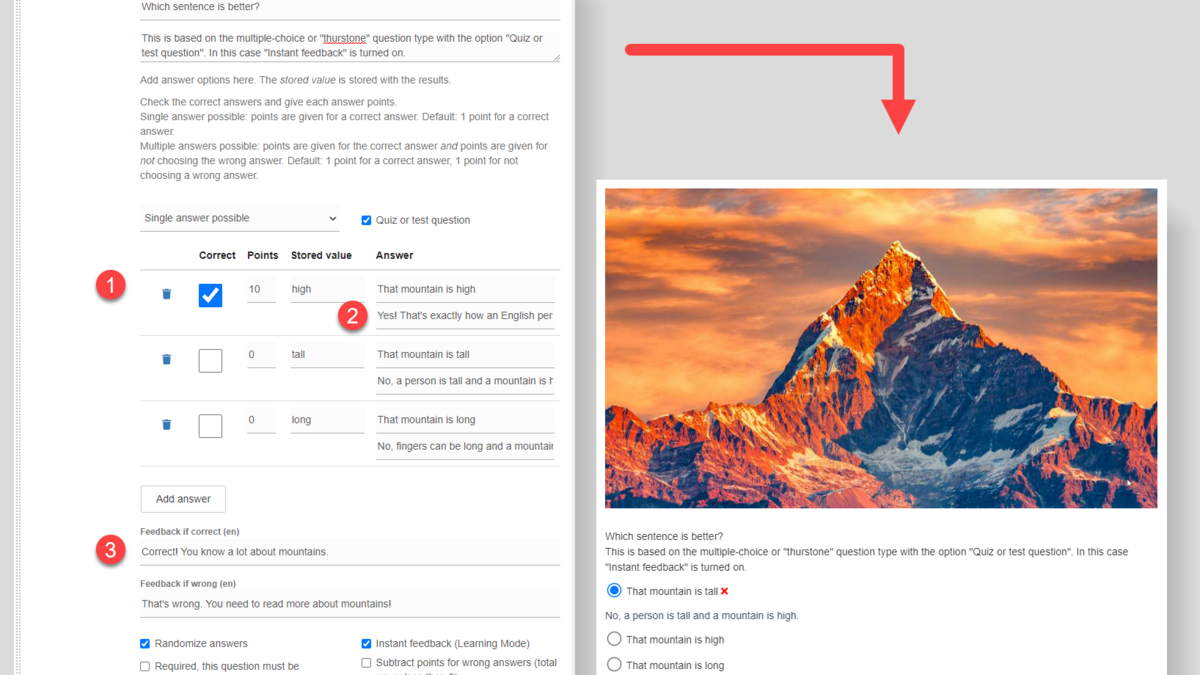 New quiz items and progress markers (with confetti!) @ LearningStone