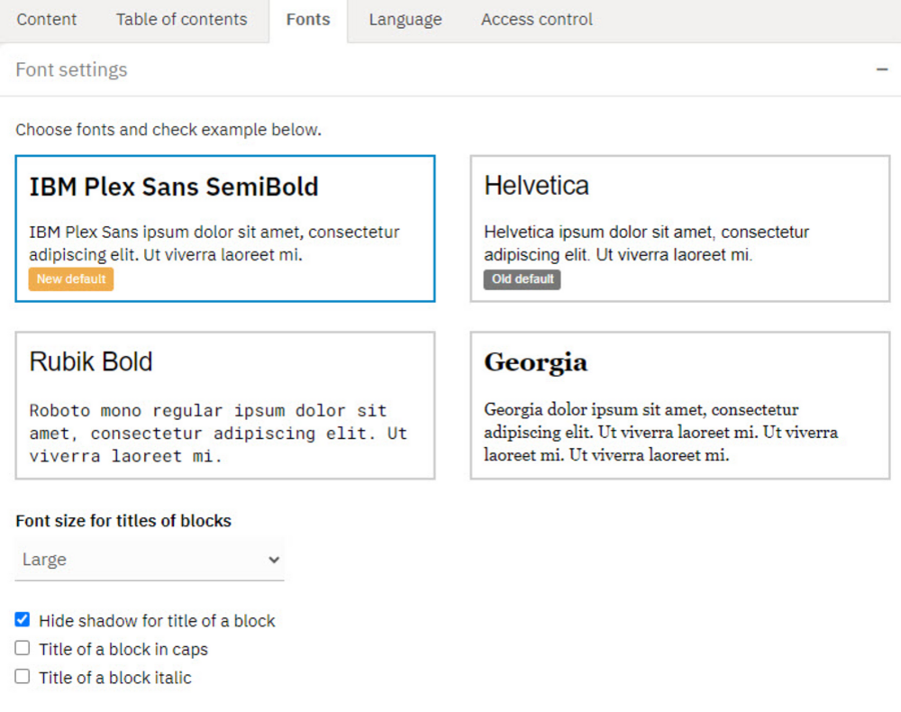 NEW: Design & font options for LearningStone course timelines @ LearningStone