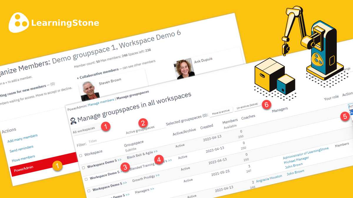 Introducing PowerAdmin: a powertool for managing members and groupspaces @ LearningStone